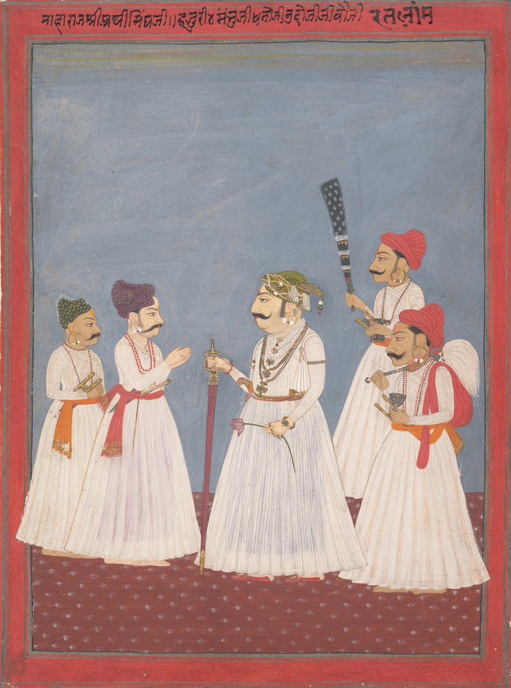 Prince with Four Attendants, Late 18th-Early 19th Century
