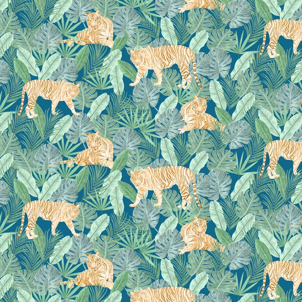 Tigers Pattern by Stacy Hsu: High-quality fine art print