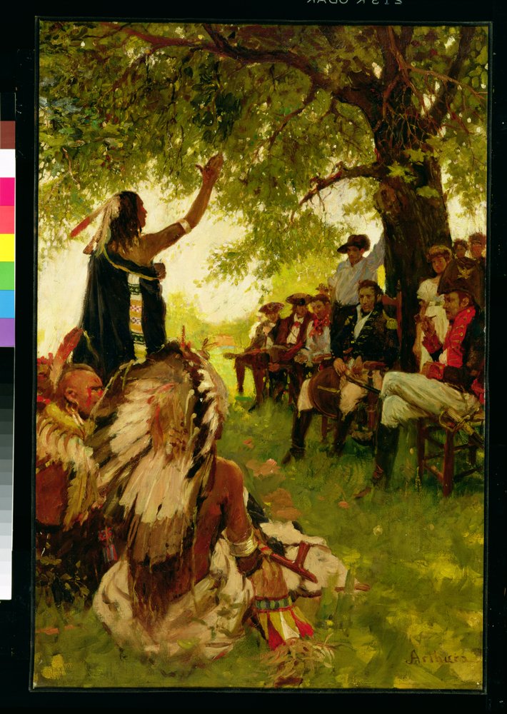 Tecumseh Meets with General Harrison