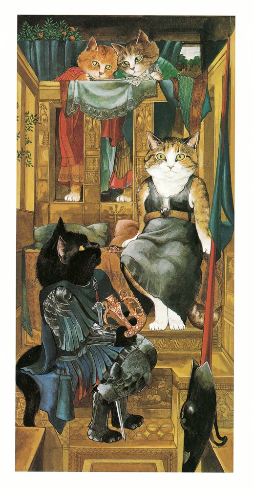 Illustration from Pre-Raphaelite Cats by Susan Herbert