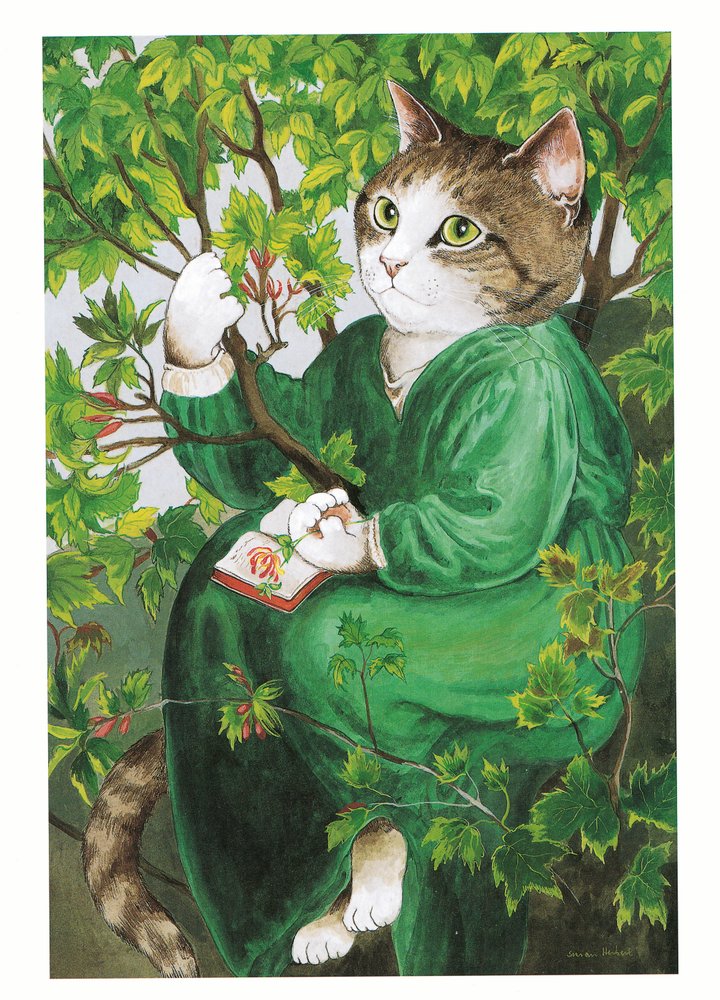 Illustration from Pre-Raphaelite Cats by Susan Herbert