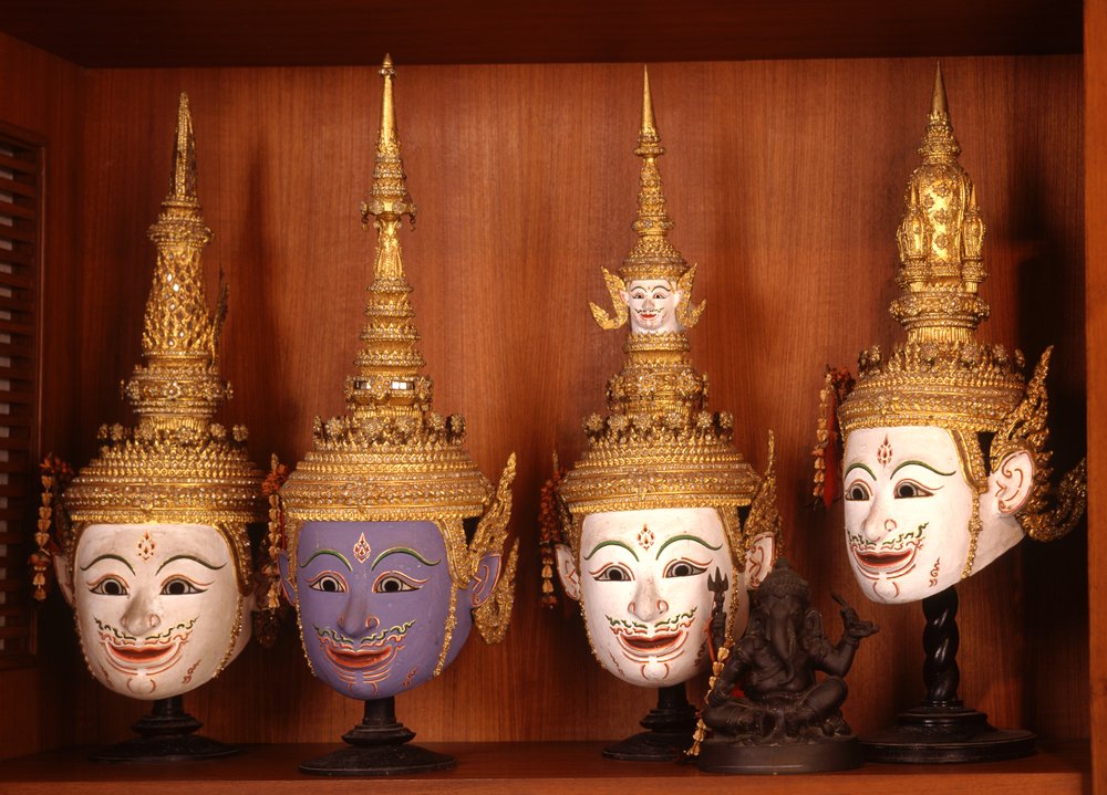 Masks for Khon Theatre by Thai School: Buy fine art print