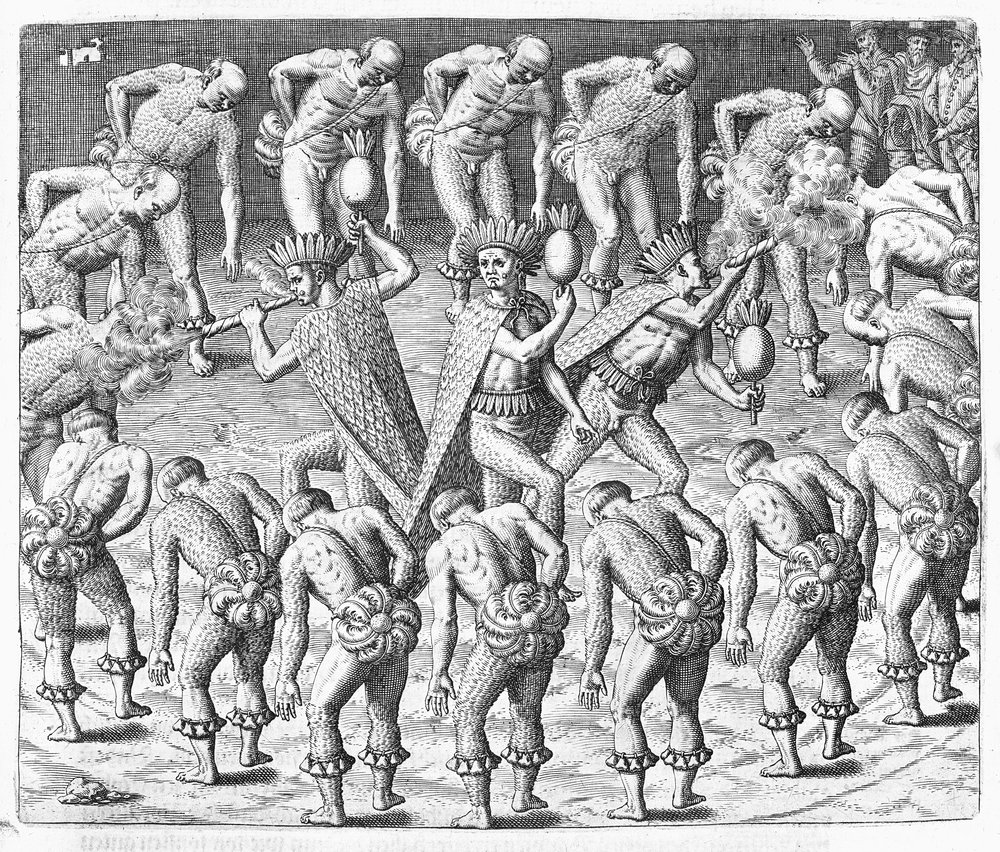 Tupinamba Indians observed by Hans Staden during his voyage to Brazil ...