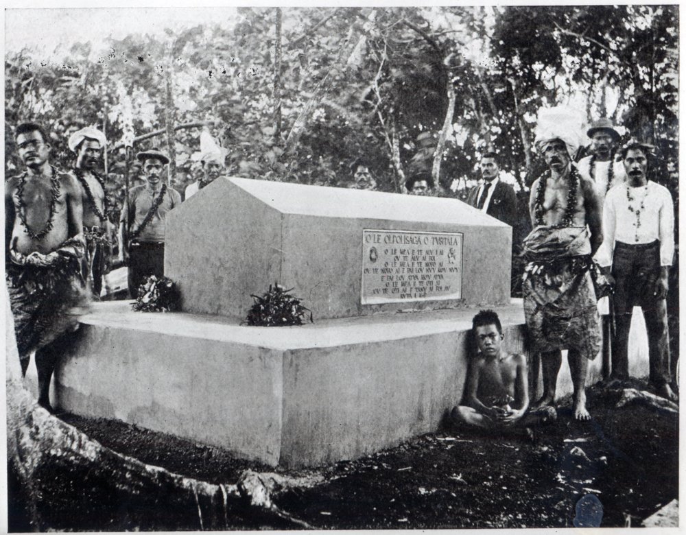 The Tomb of Tusitala, the Grave of Robert Louis Stevenson at Apia, Samoa