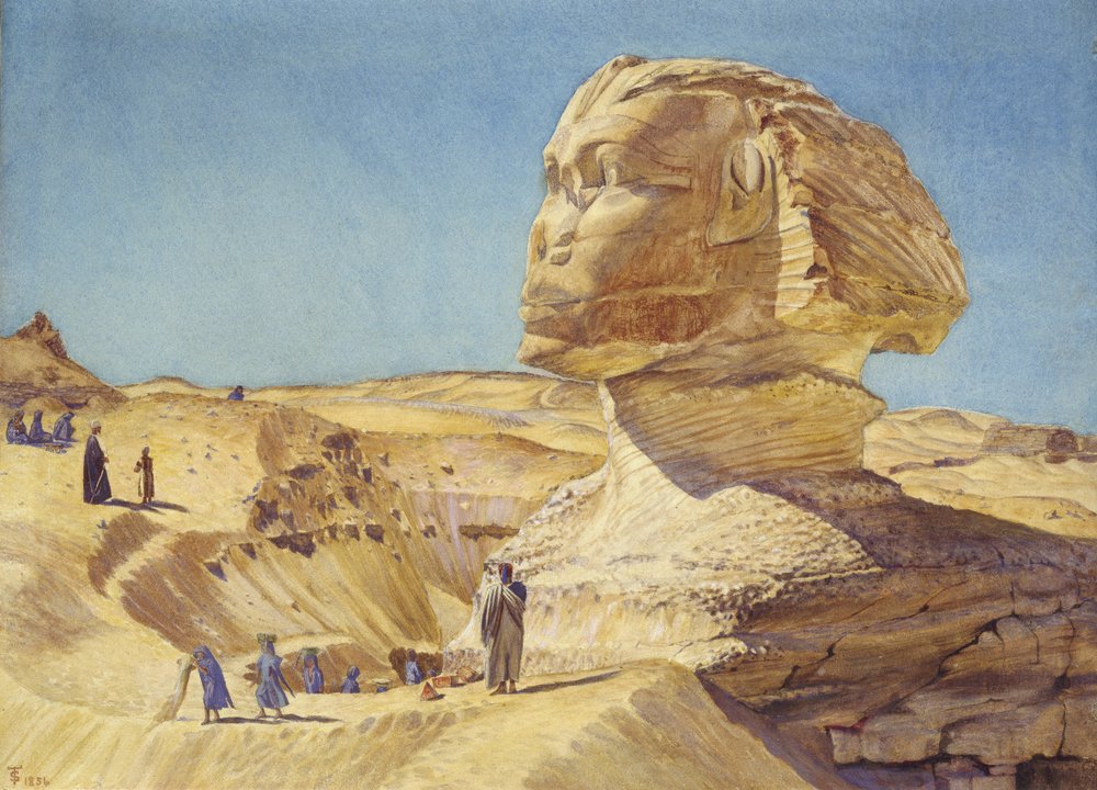 The Great Sphinx at the Pyramids of Giza, 1854