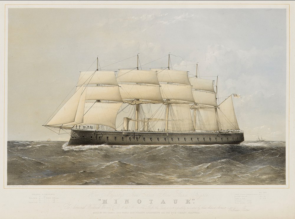Iron cased screw steam frigate HMS 'Minotaur'