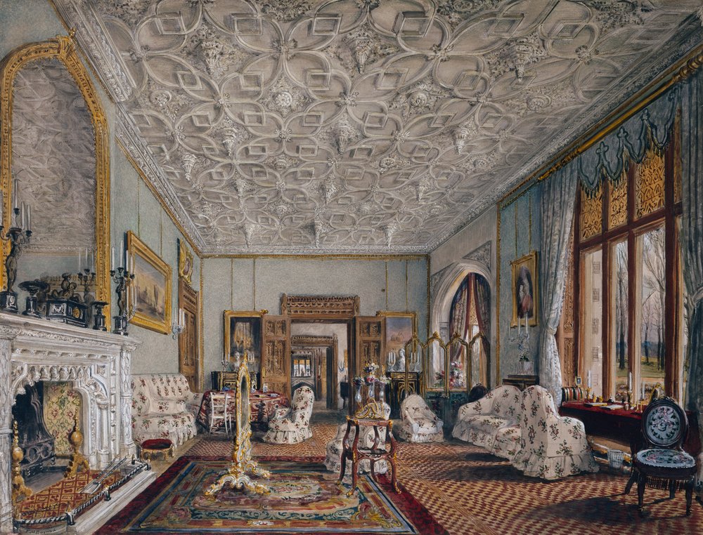 Drawing Room in the Gothic Style by Thomas Mann Baynes