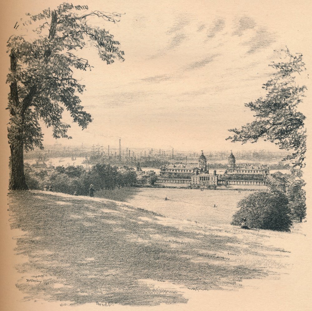 Greenwich Palace From Observatory Hill by Thomas Robert Way