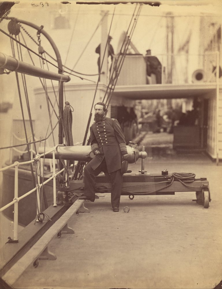Admiral David Dixon Porter on the Deck of His Flagship the Malver After ...