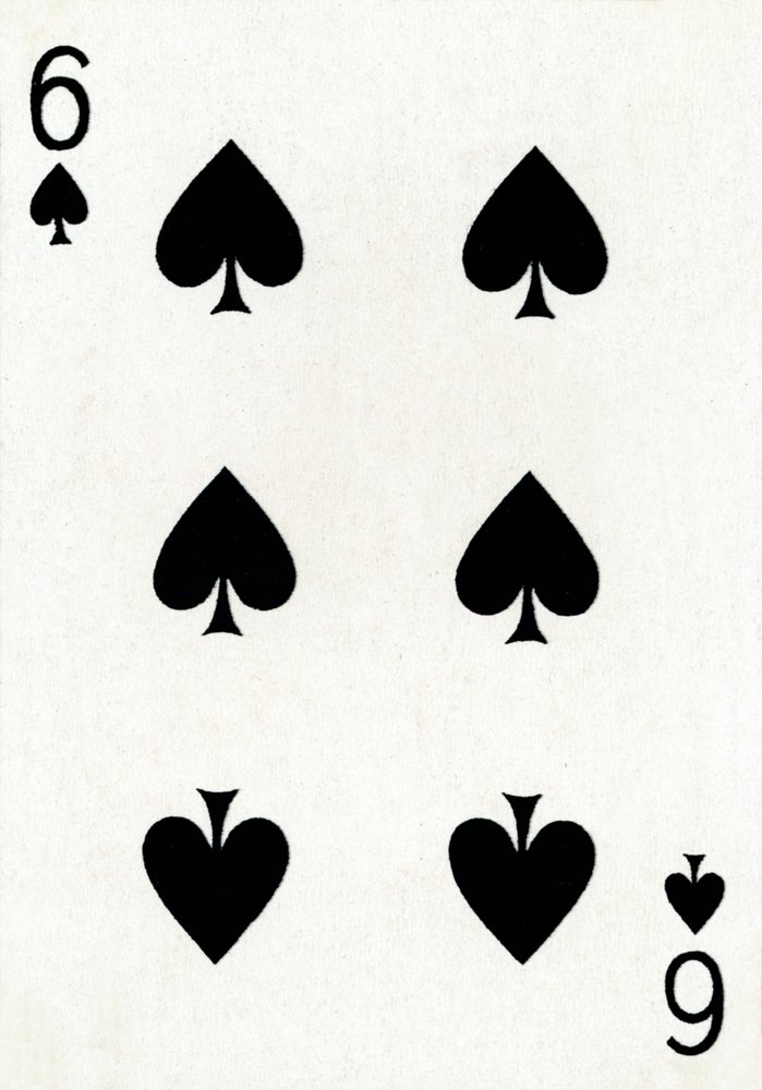 6 of Spades from a deck of Goodall & Son Ltd. playing cards