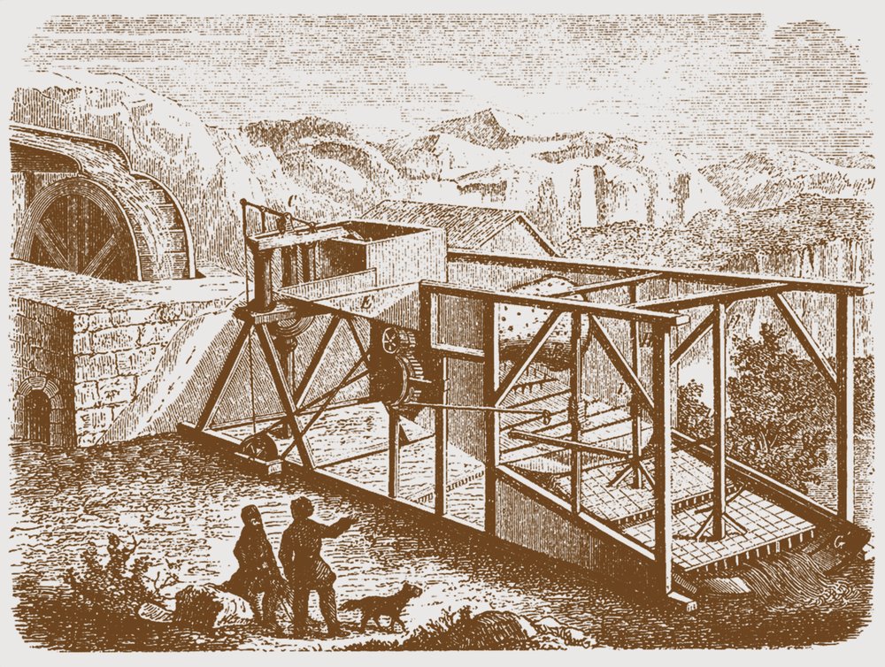 gold mining drawing