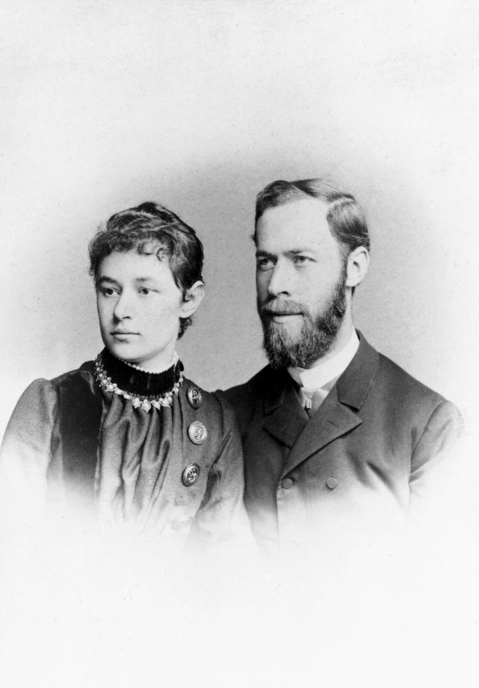 Heinrich Hertz, German physicist, with his wife Elizabeth