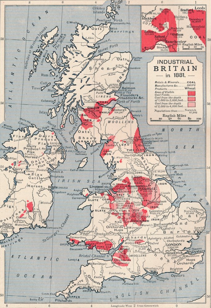 Map Of Britain During Industrial Revolution