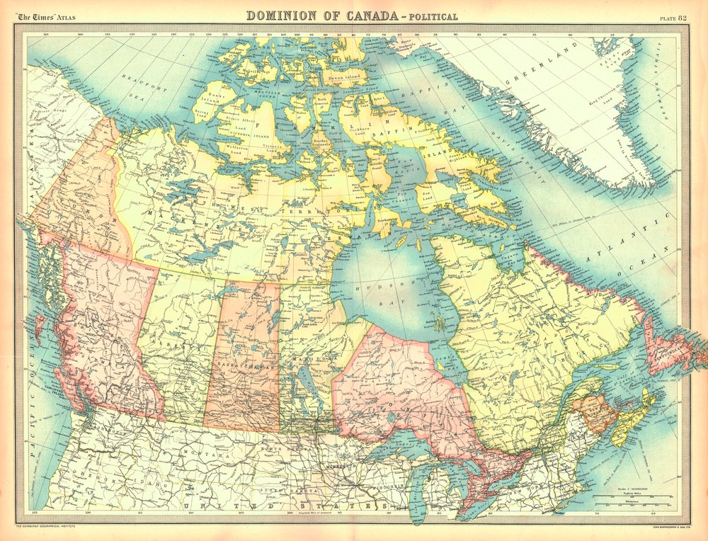 Political Map of the Dominion of Canada by Unbekannt