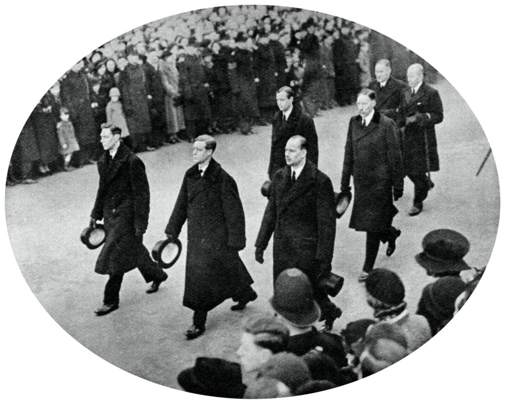 The Duke of York and His Brothers in King George V's Funeral Procession