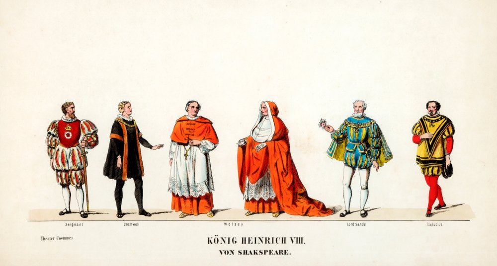 Theatre costume designs for Shakespeare's play, Henry VIII