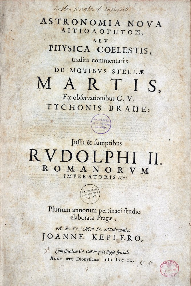 Title page of 'Astronomia nova' (New Astronomy) by Johannes Kepler ...