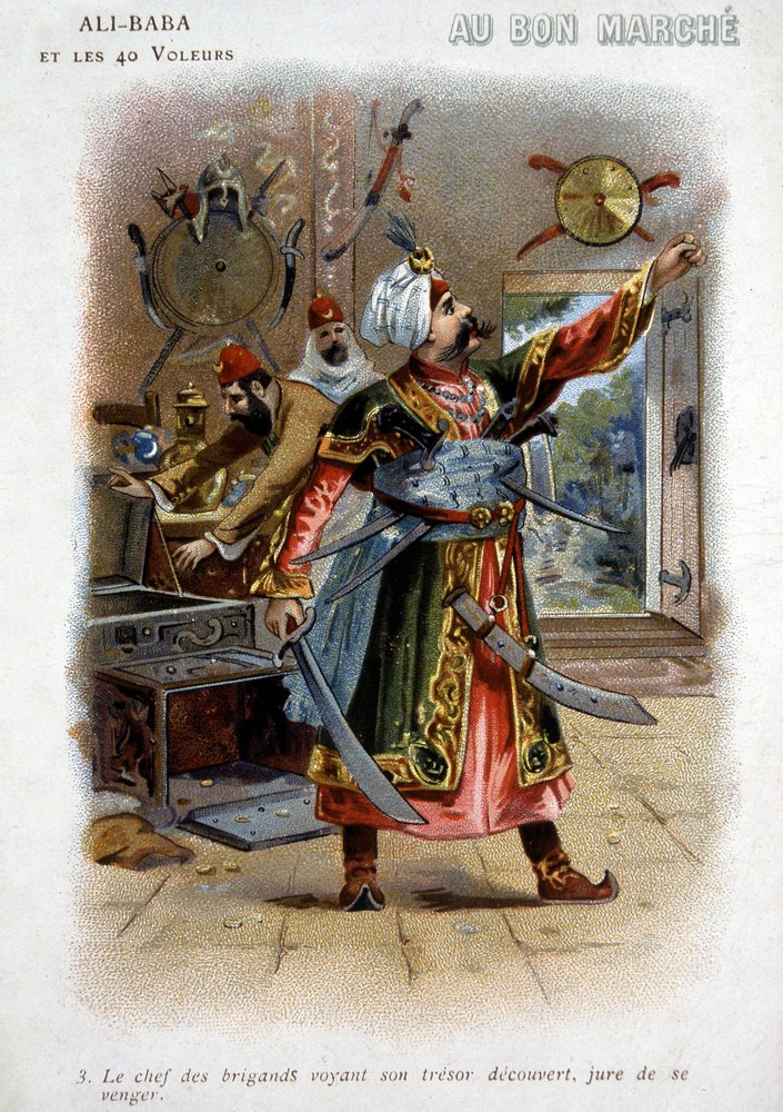 Ali Baba and the 40 Thieves: The Chief of the Robbers Seeing His ...