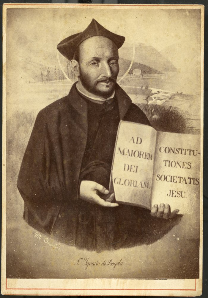 Painted Portrait of Saint Ignatius of Loyola, Founder of the Society of ...