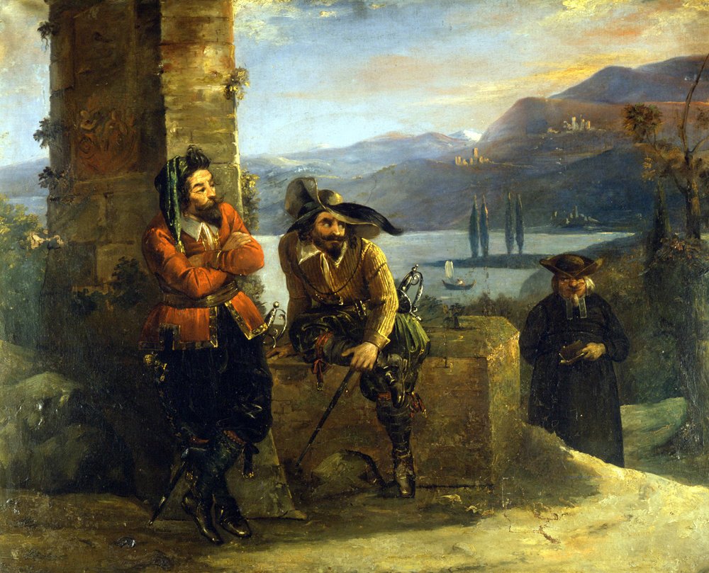 Don Abbondio in 'The Bride' (I Promessi Sposi) by Alessandro Manzoni. Casa Manzoni. Milan