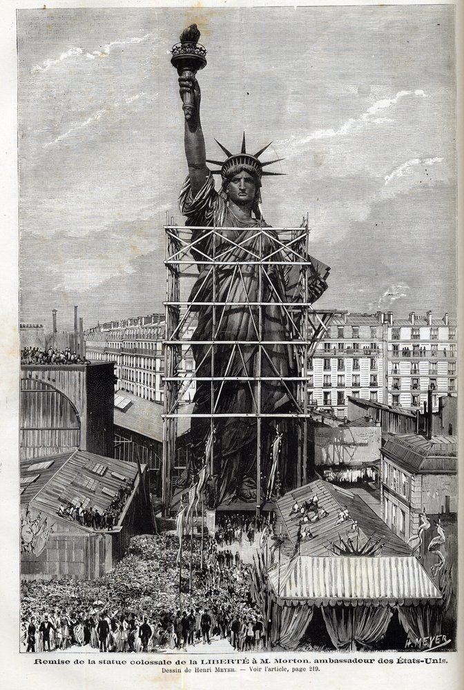 France, Paris, Giving the Statue of Liberty to United States ambassador ...