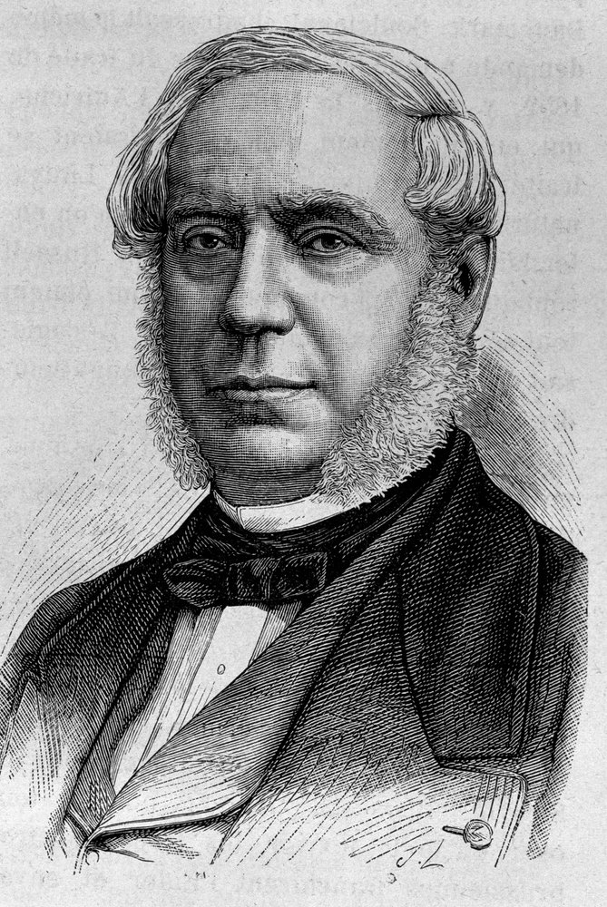 Portrait of Edouard Drouyn de Lhuys. Engraving of the end of the 19th ...