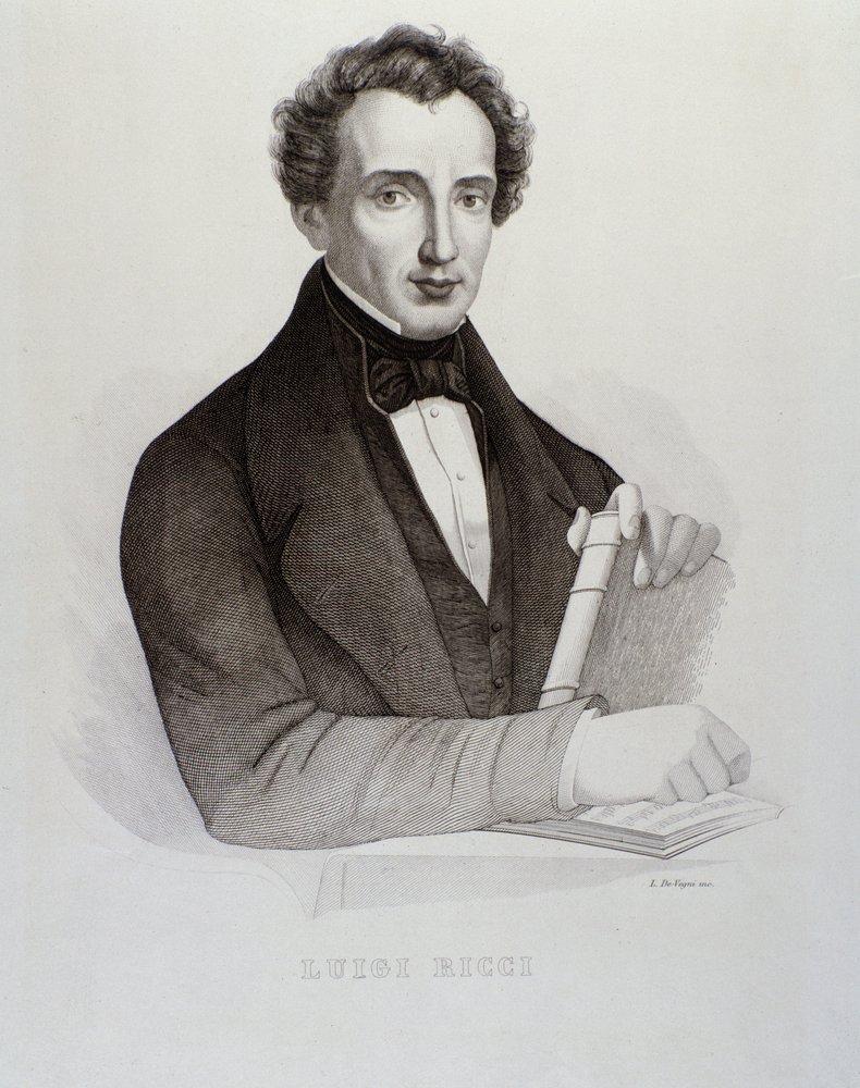 Portrait of Luigi Ricci by Unknown artist: Fine art print