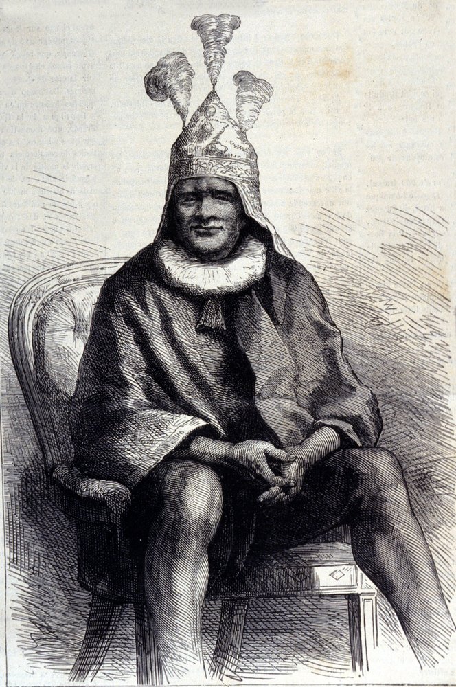 Portrait of the Zulu King Cetshwayo (1826-1884) Engraving of the 19th ...