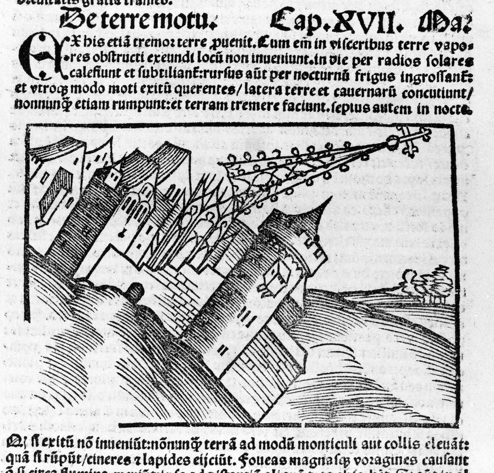Representation of the earthquake in the 16th century