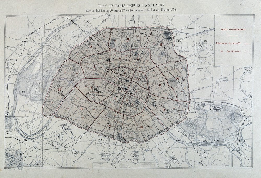 Transformations of Paris Under the Second Empire, Haussmann Paris. Plan ...