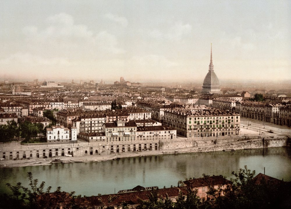 View of the city of Turin (Torino) in Italy in 1890
