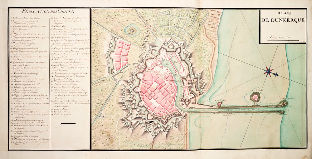 Map of Dunkirk by Unknown artist: Buy fine art print