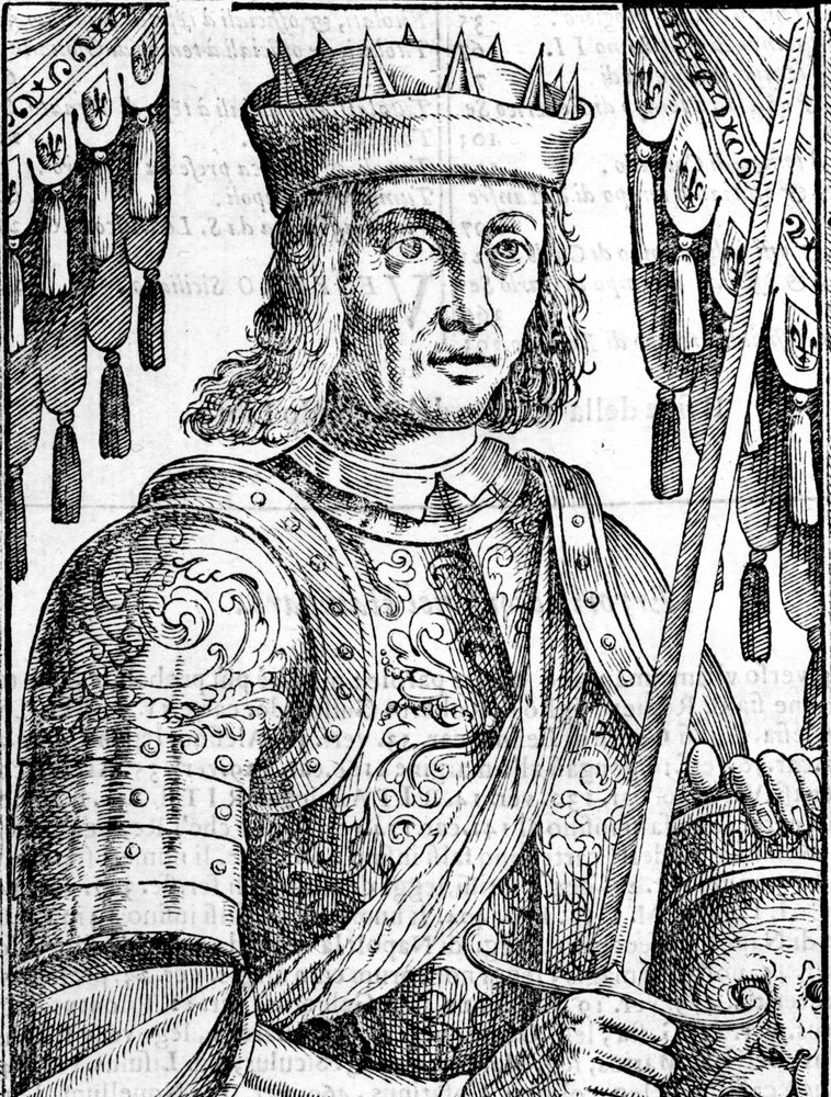 Portrait of Roger II of Hauteville, founder of the monarchy of Sicily ...