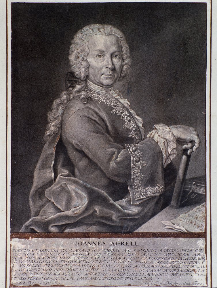 Portrait of Swedish Composer and Violinist Johan Joachim Agrell