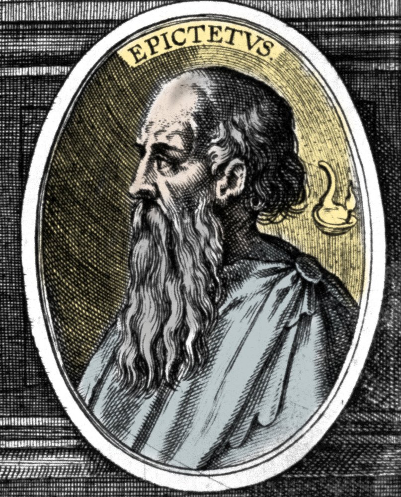 Portrait of the philosopher Epictetus (around 50 - 125/130) of the ...