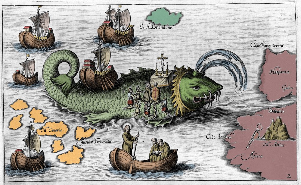 Saint Brendan (Brandan), hero and Irish saint of the 6th century ...
