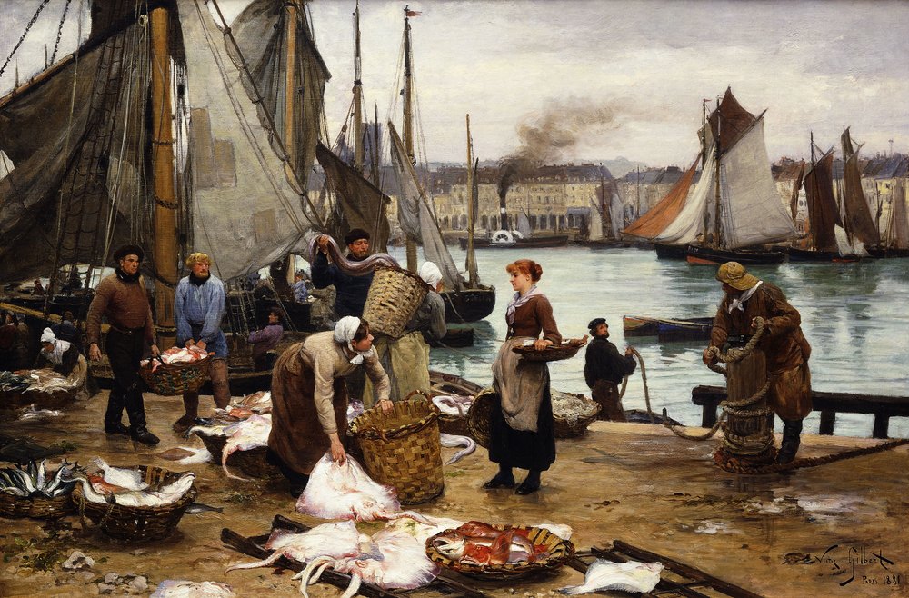 Unloading the Catch by Victor Gabriel Gilbert