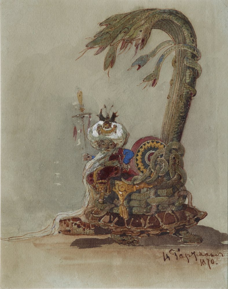 Stage design for the opera Ruslan and Lyudmila by M. Glinka