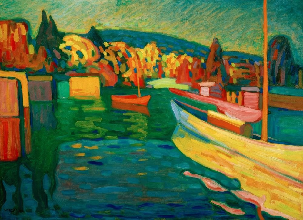 Autumn Landscape with Boats by Wassily Kandinsky