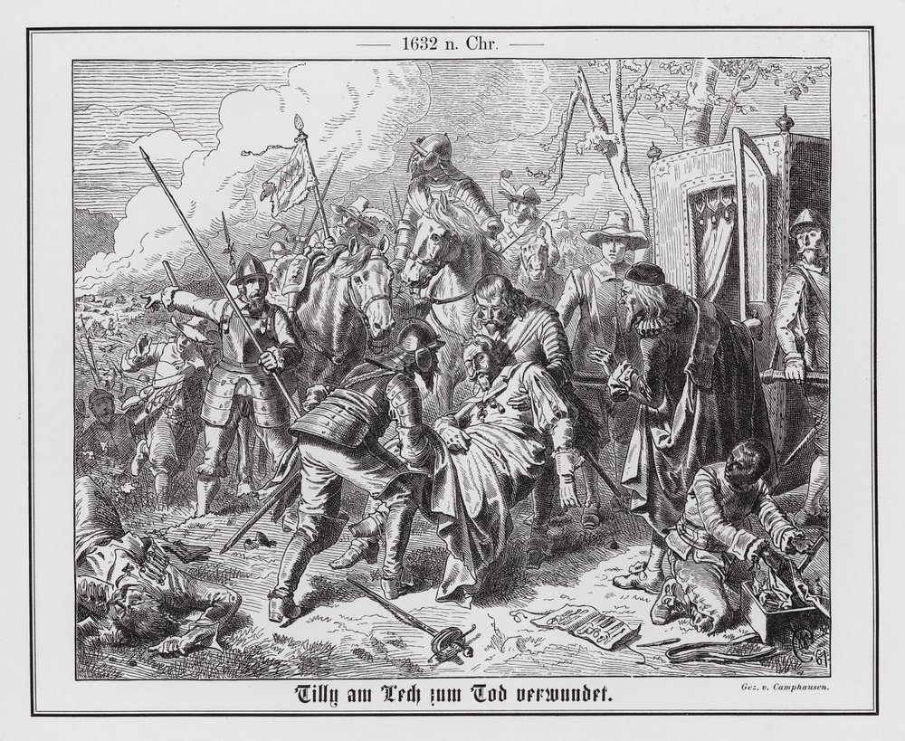 Count Tilly Wounded at the Battle of Rain
