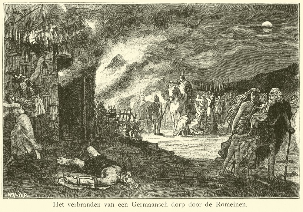 The Burning of a Germanic Village by the Romans
