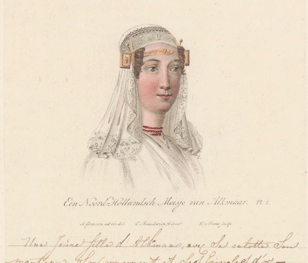 Headgear of a Girl from Alkmaar, 1816 by Willem van Senus