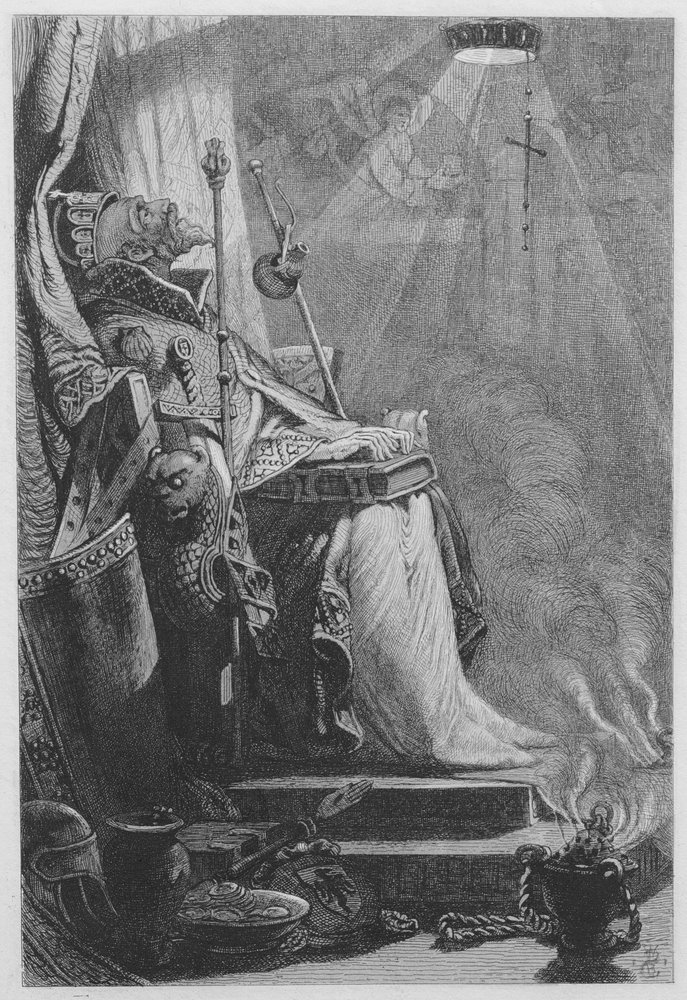 The Emperor Charlemagne in his Tomb by William Bell Scott