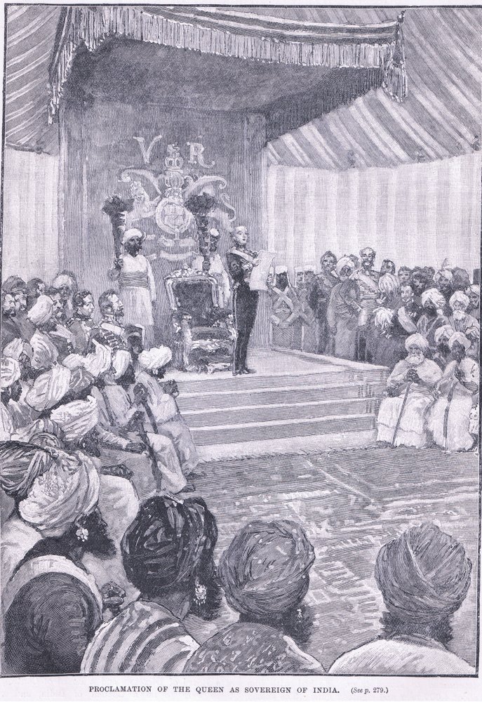 Proclamation of the Queen as sovereign of India 1858 AD