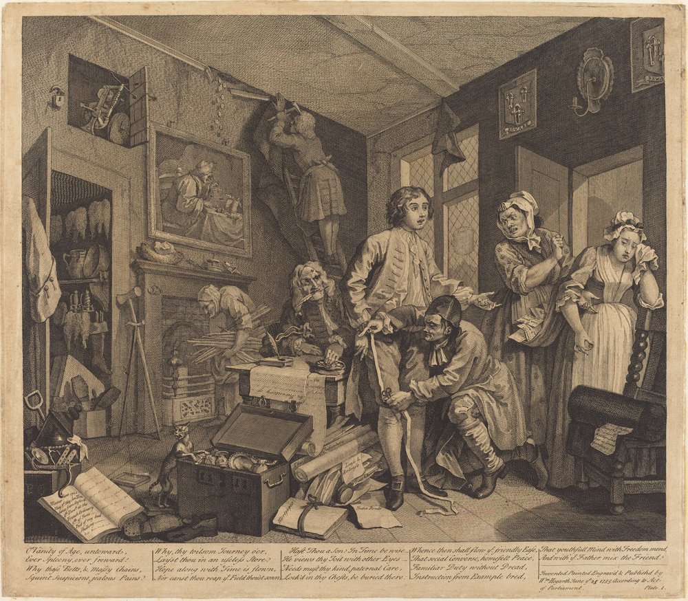 A Rake's Progress: Plate 1 by William Hogarth