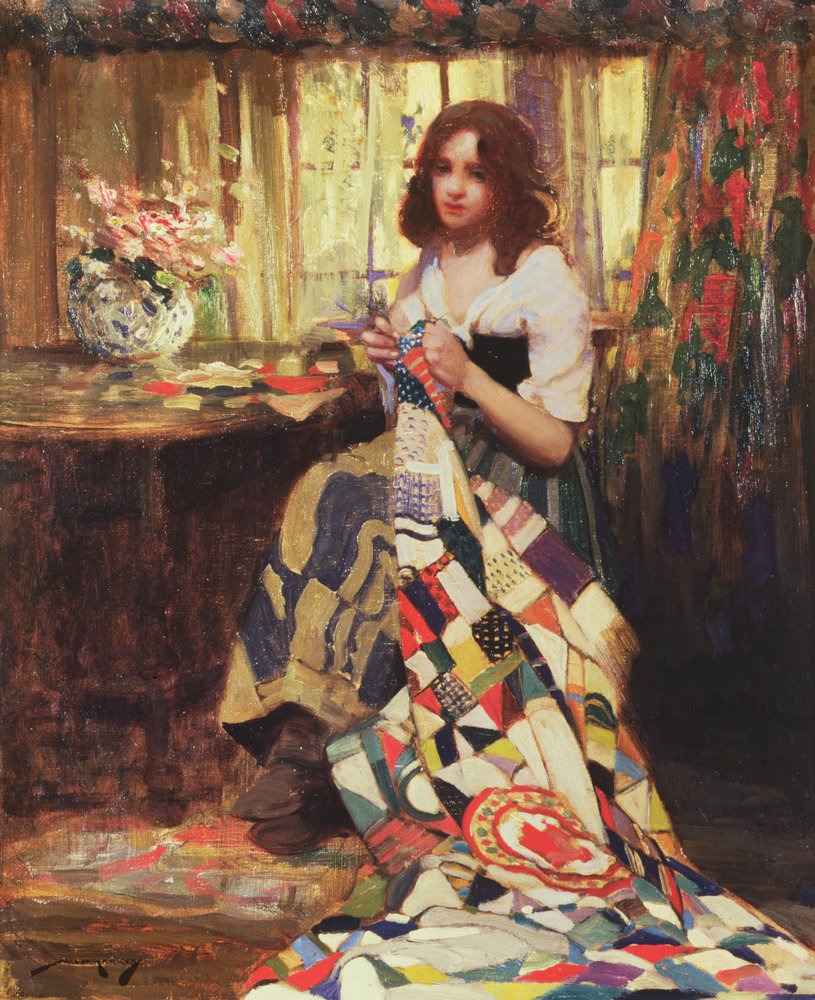 The Patchwork Quilt by William Lee Hankey: Fine art print