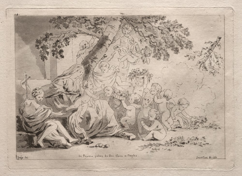 Holy Family with Putti by Yamaguchi Sekkei: Fine art print