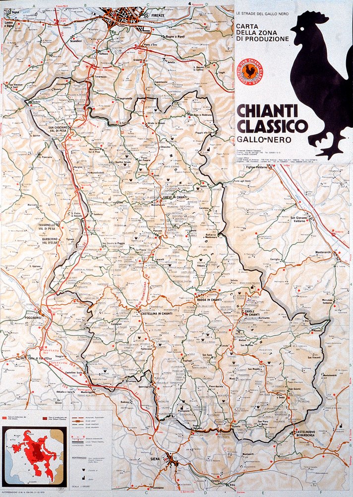 Map of the Chianti Classico Area by Henry Charles Fehr