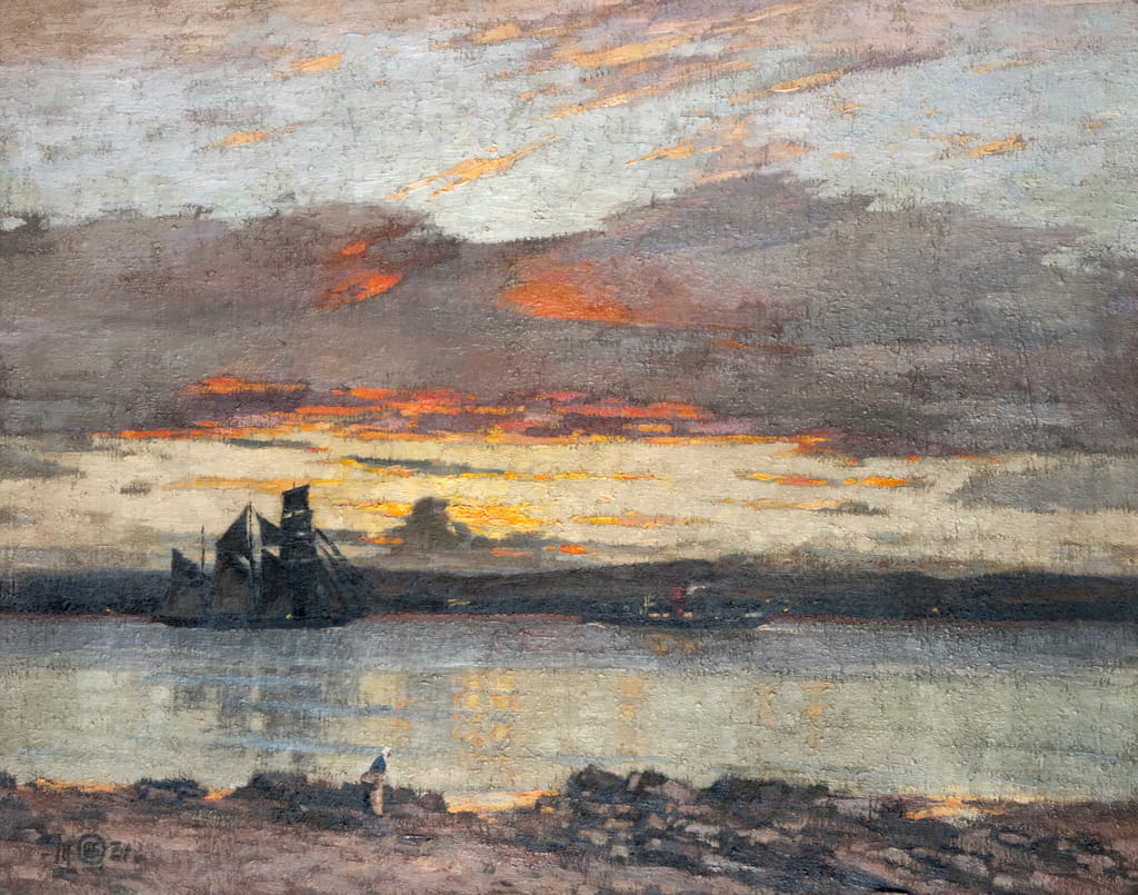Sunset on the Tay [View towards Dundee] by Alec Grieve
