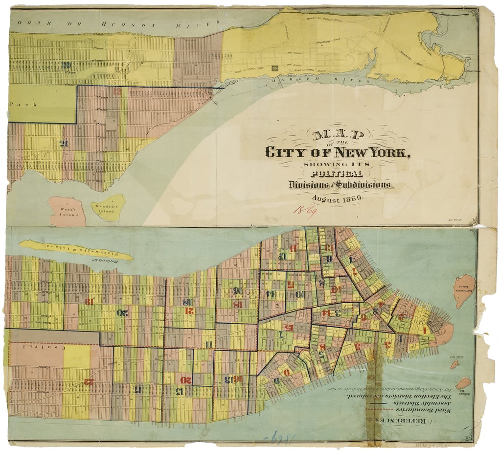Map of the city of New York, showing its political divisions and ...